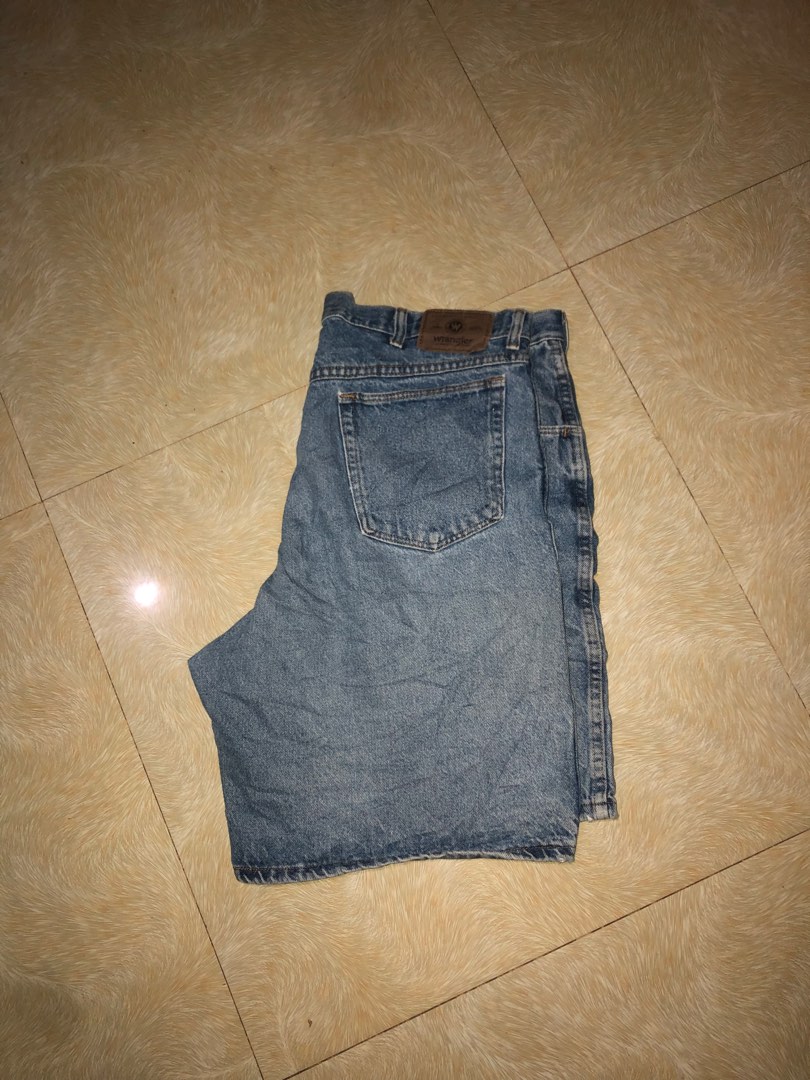 Wrangler denim jorts, Men's Fashion, Bottoms, Shorts on Carousell