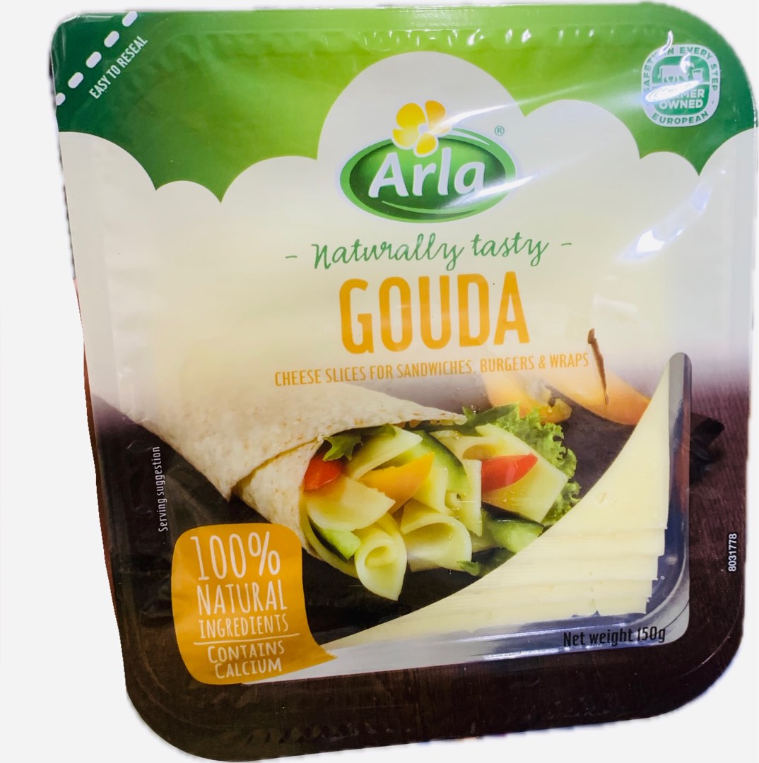 ARLA GOUDA SLICES 150G, Food & Drinks, Chilled & Frozen Food on Carousell