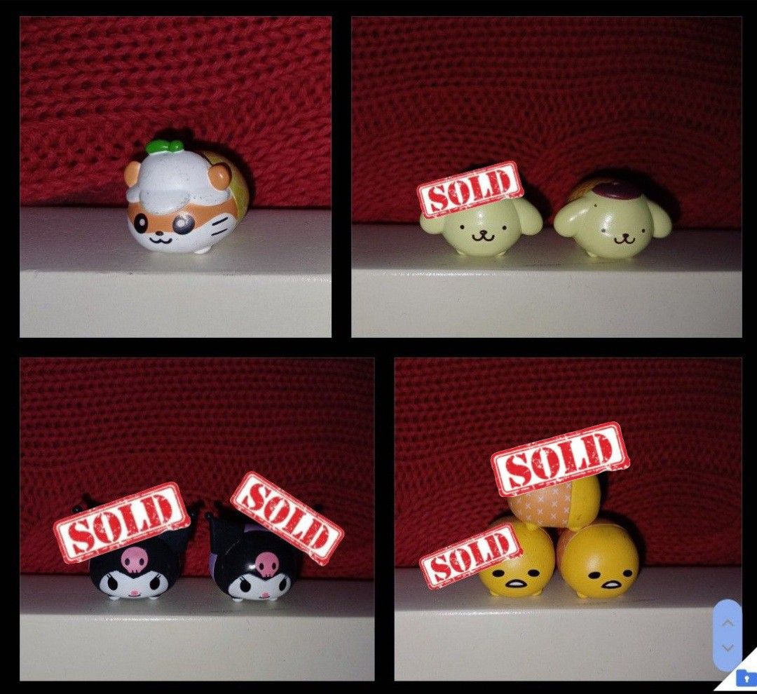 Authentic "Tsum Tsum"/Sushi Figures - My Melody_Pompompurin_Gudetama ...