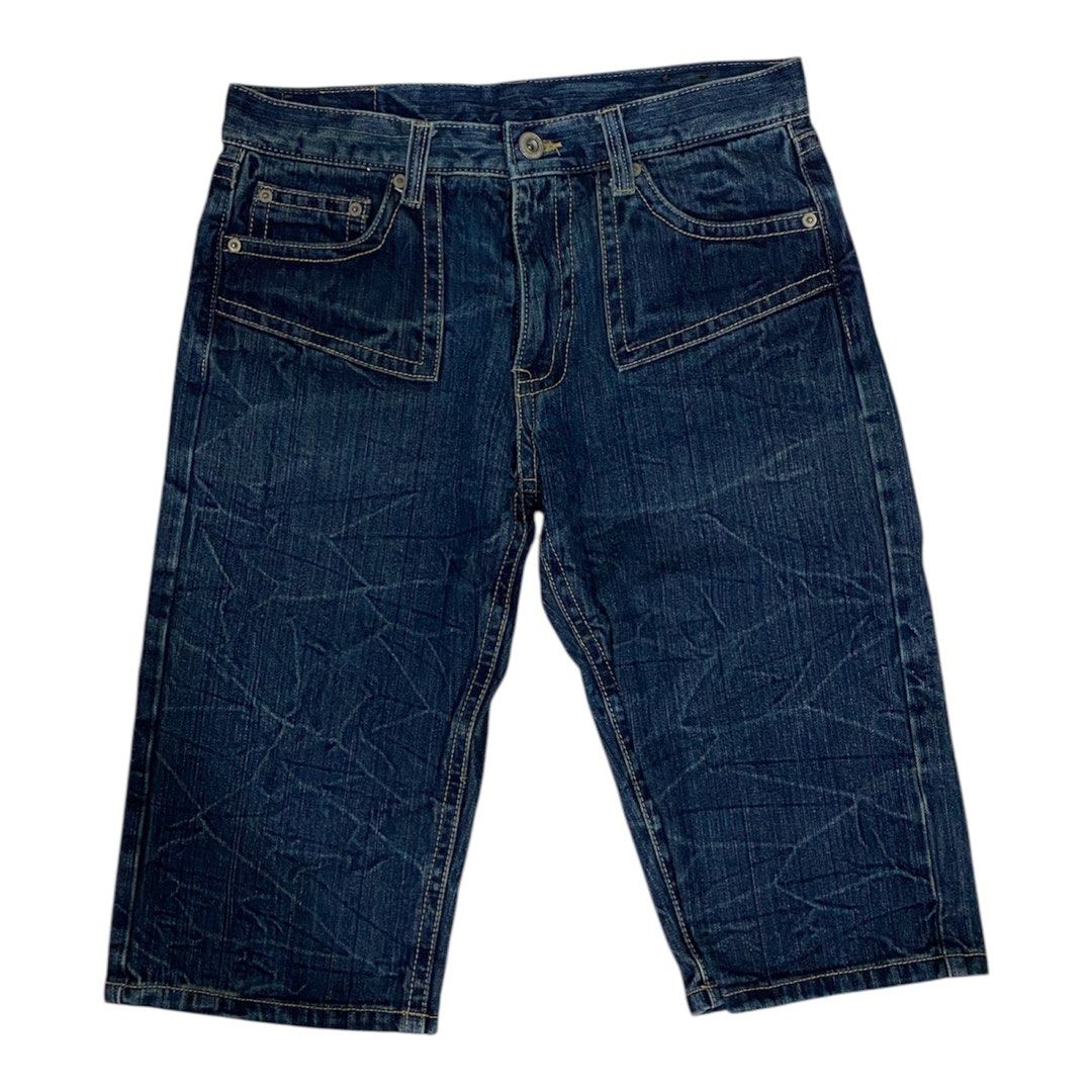 Back & Forth Angel Wings Jeans Jorts (Jnco, Baggy, Y2K), Men's Fashion, Bottoms, Jeans on Carousell