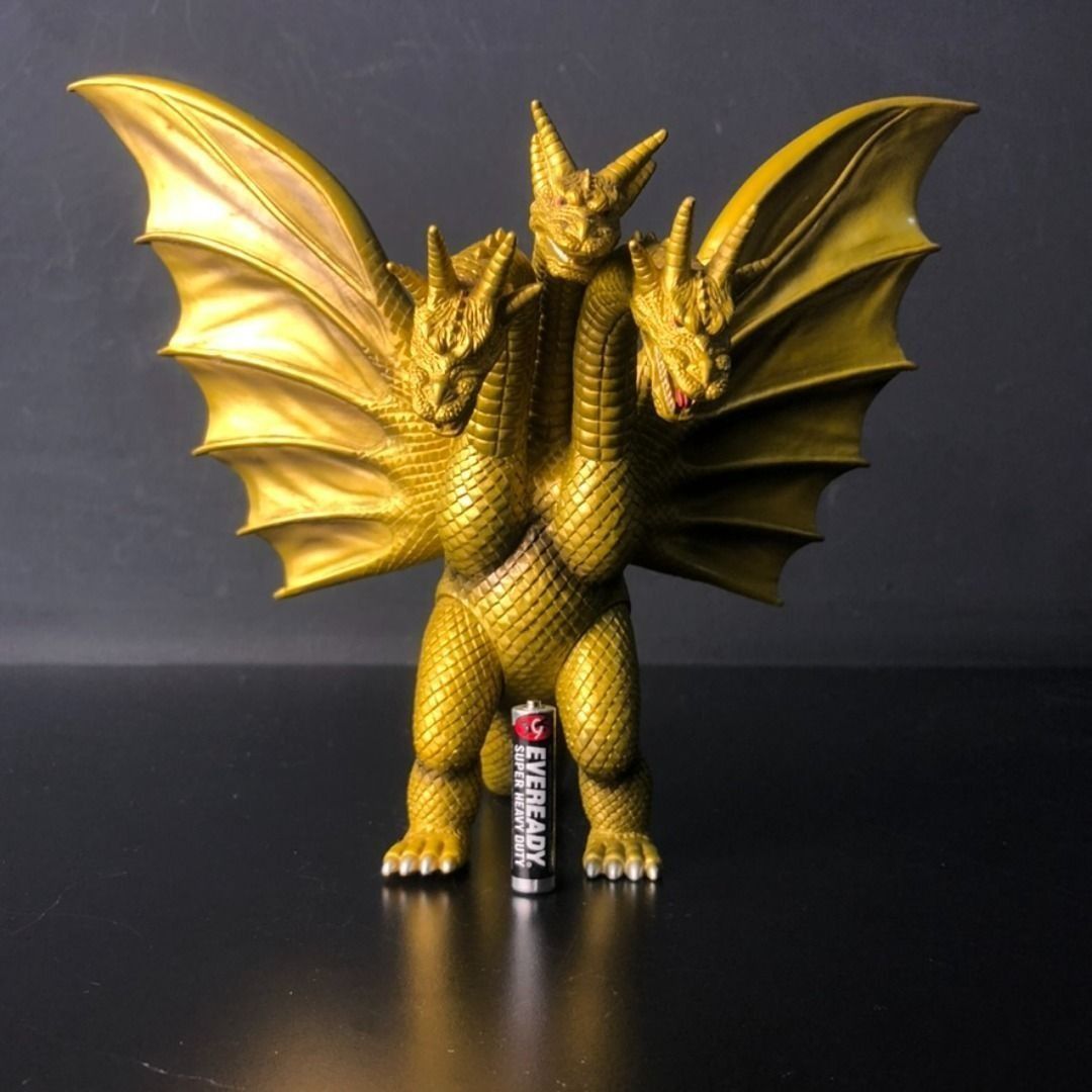 BANDAI 1998 Grand King Ghidorah Mothra Gold 3 Kaiju Godzilla Movie ...