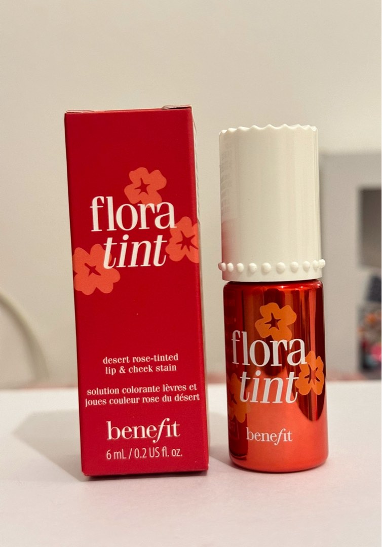 Benefit cosmetics flora tint - desert rose tinted lip & cheek stain ...