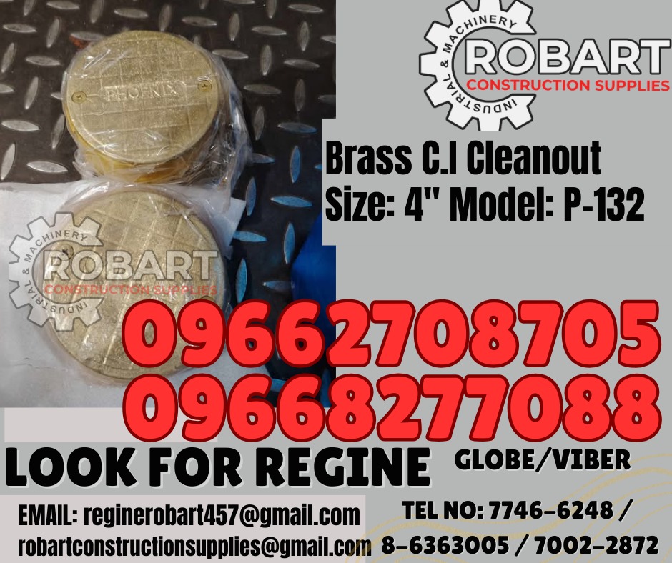 Brass C.I Cleanout Size: 4" Model: P-132, Commercial & Industrial ...