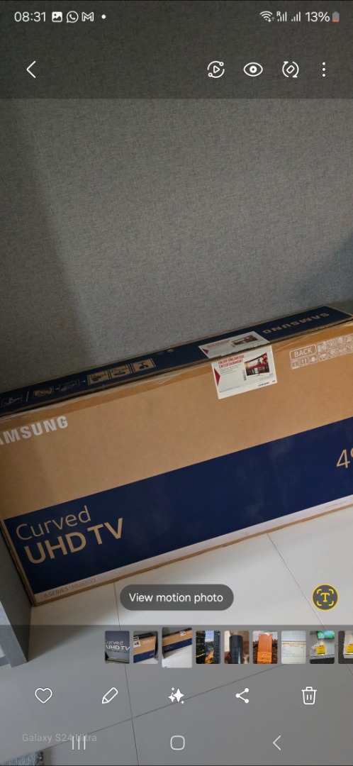 Broken screen samsung curved TV 49inch, TV & Home Appliances, Other ...