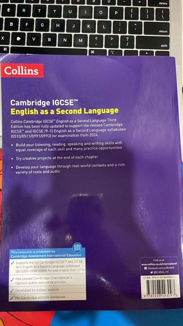 Cambridge IGCSE English Second Language Textbook, Hobbies & Toys, Books ...