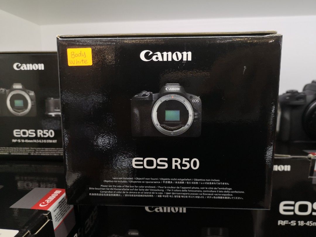 Canon R50 White Body, only 1 unit, Photography, Cameras on Carousell