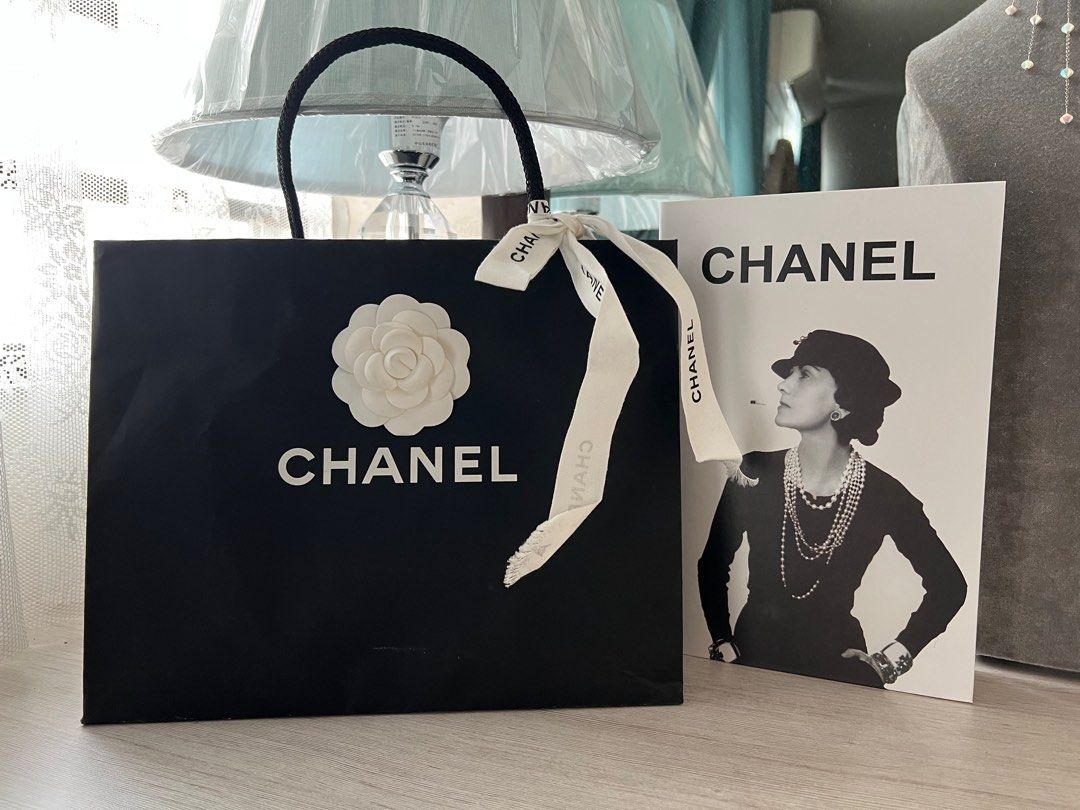 Chanel paper bag 24 cm x 30 cm, Luxury, Accessories on Carousell