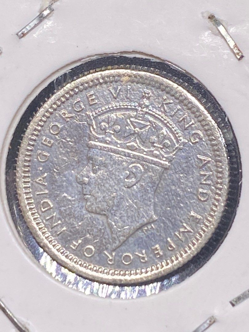 Commissioners Of Currency Malaya 5 Cents 1943 King George 6th / Silver ...