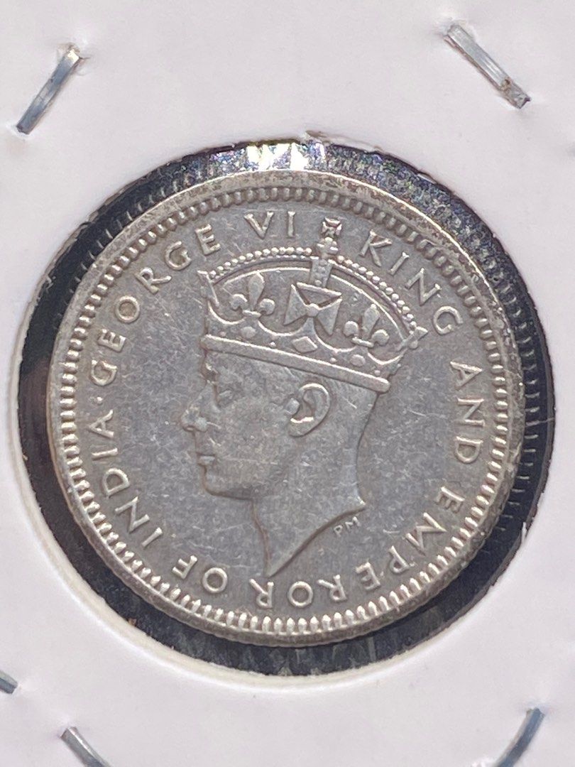 Commissioners Of Currency Malaya 5 Cents 1945 King George 6th / Silver ...