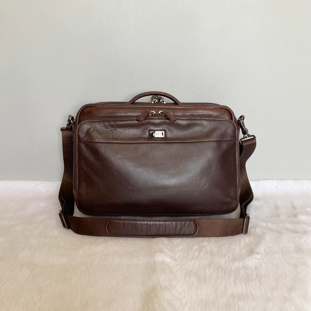 Daks London Brown Leather Messenger Crossbody Bag, Men's Fashion, Bags ...