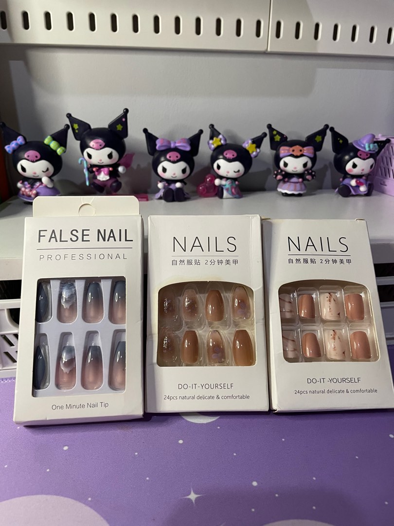 Fake nails no glue, Beauty & Personal Care, Hands & Nails on Carousell