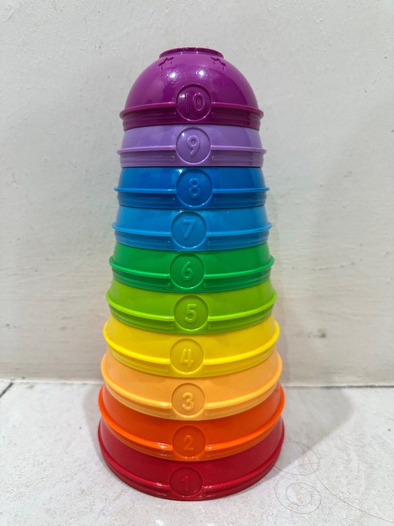 Fisher Price Nesting Ball Stacking Bowls Cups Preschool Toy 10 Piece ...
