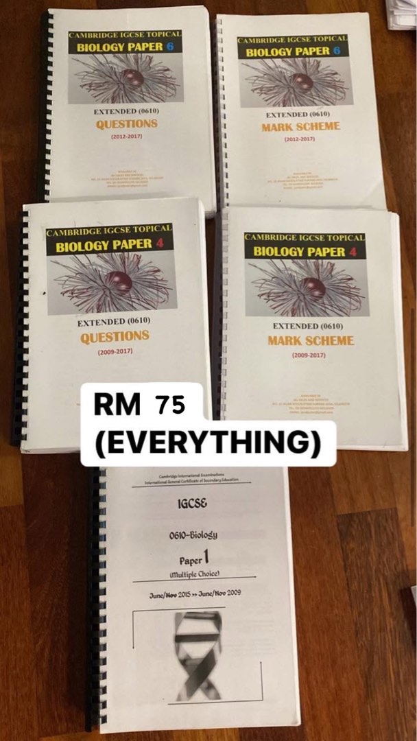 IGCSE BIOLOGY 0610 PAST YEAR PAPERS, Hobbies & Toys, Books & Magazines ...