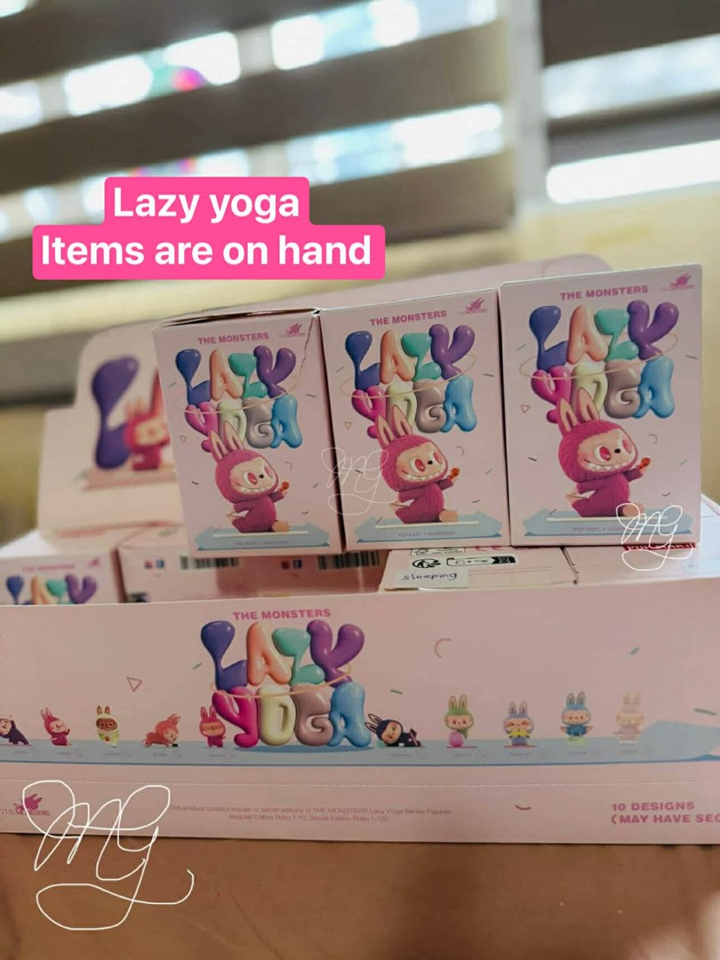 Lazy Yoga Popmart, Hobbies & Toys, Toys & Games on Carousell