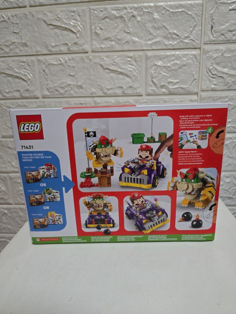 （全新未開）lego 71431 super mario bowser's muscie car 庫巴的高速公路車, 興趣及遊戲, 玩具 ...