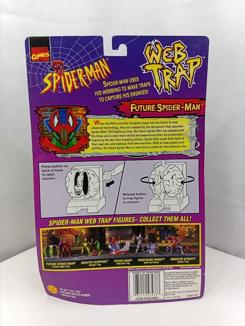 marvel 5" scale future spider-man web trap 90's toybiz figure, Hobbies ...