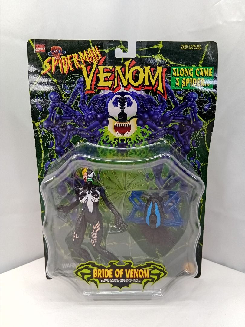marvel 5" scale spiderman bride of venom toybiz 90's figure, Hobbies ...