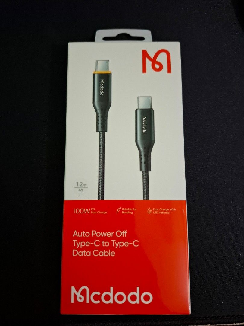 Mcdodo 100W CtoC cable, Mobile Phones & Gadgets, Mobile & Gadget Accessories, Chargers & Cables ...