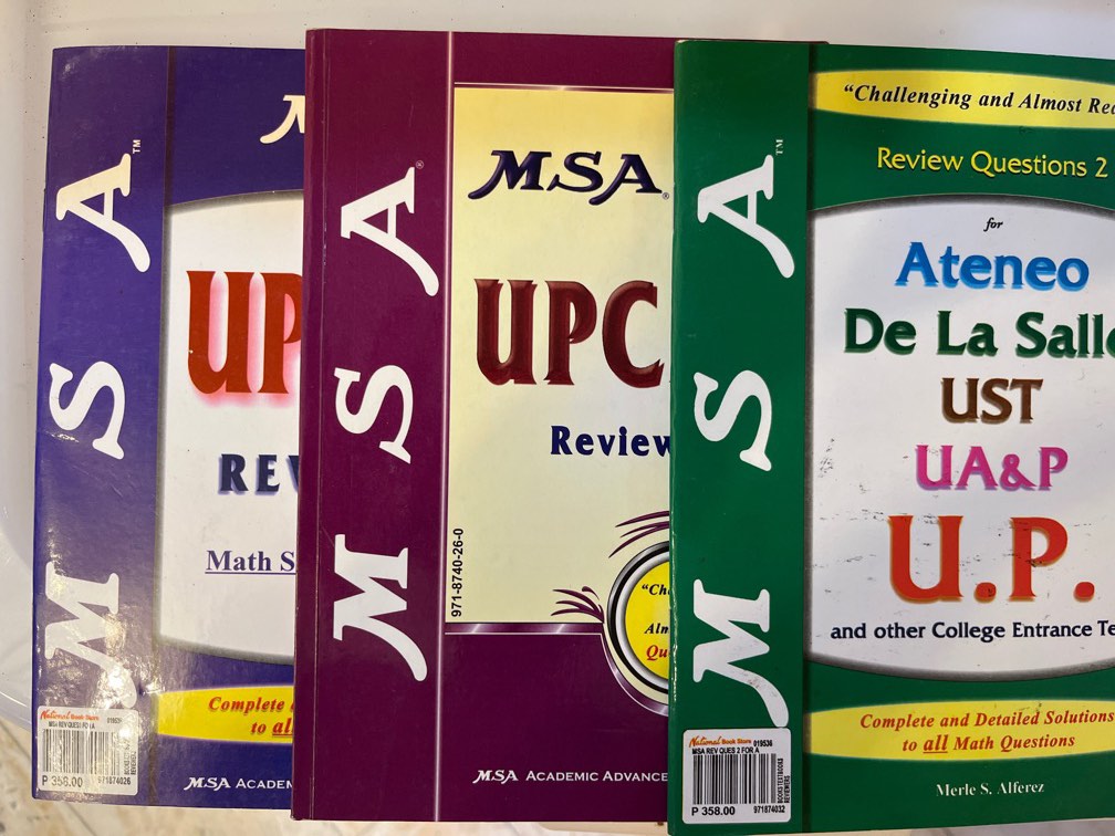 MSA UPCAT, Ateneo ACET, UST, DLSU Reviewers, Hobbies & Toys, Books ...