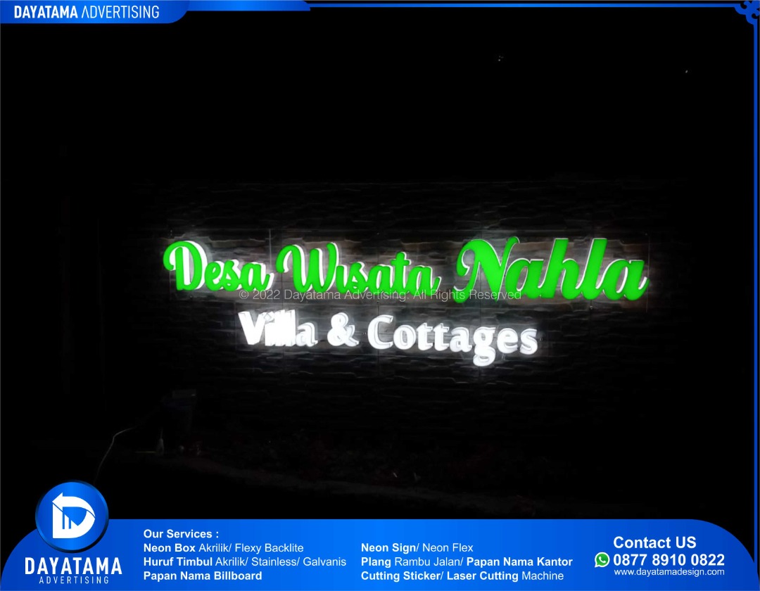 Neon Sign Huruf Timbul Tempat Wisata, Desain & Kerajinan Tangan, Barang ...