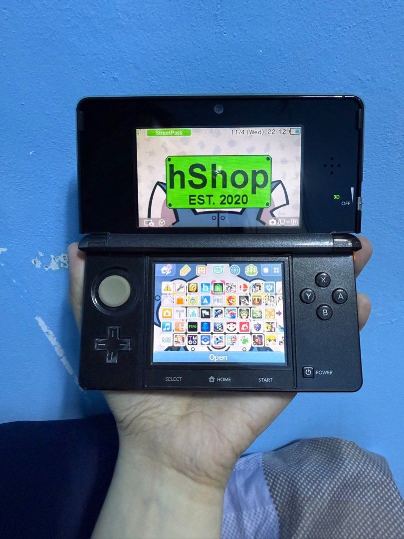 Nintendo Old Regular 3DS Cosmo Black (CFW with a 32GB Memory Card, Full ...