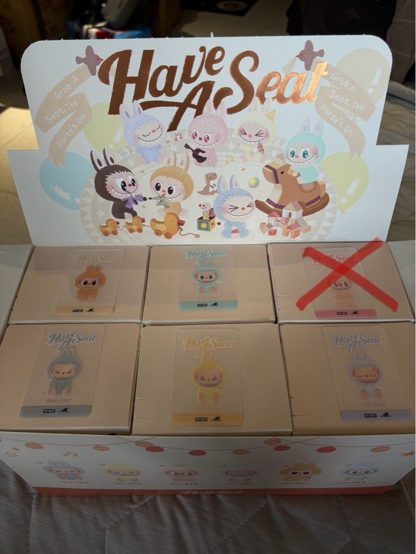 Original Popmart Labubu V2 Have a Seat, Hobbies & Toys, Collectibles ...