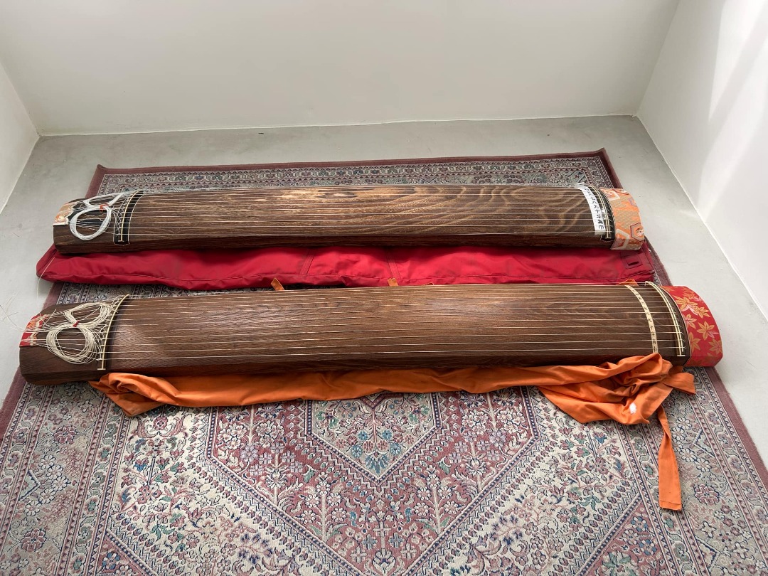 Pair of Traditional Japanese Koto Instruments, Furniture & Home Living ...