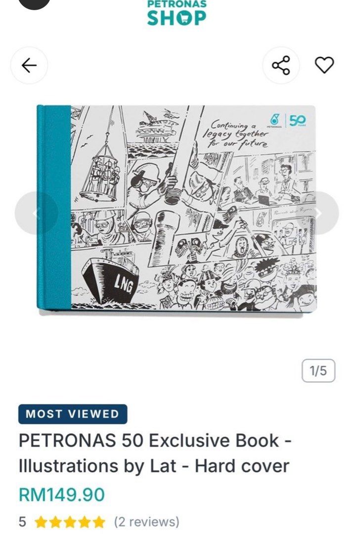 Petronas 50 Years Nostalgic Story Book by Dato Lat (Come with Original ...