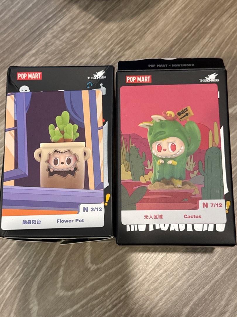 Pop Mart Labubu Almost Hidden- Cactus & Flower Pot, Hobbies & Toys ...