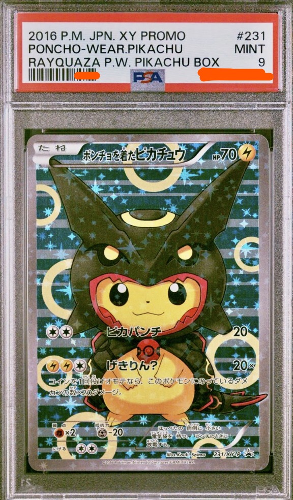 psa 9 rayquaza poncho pikachu 231, Hobbies & Toys, Toys & Games on ...