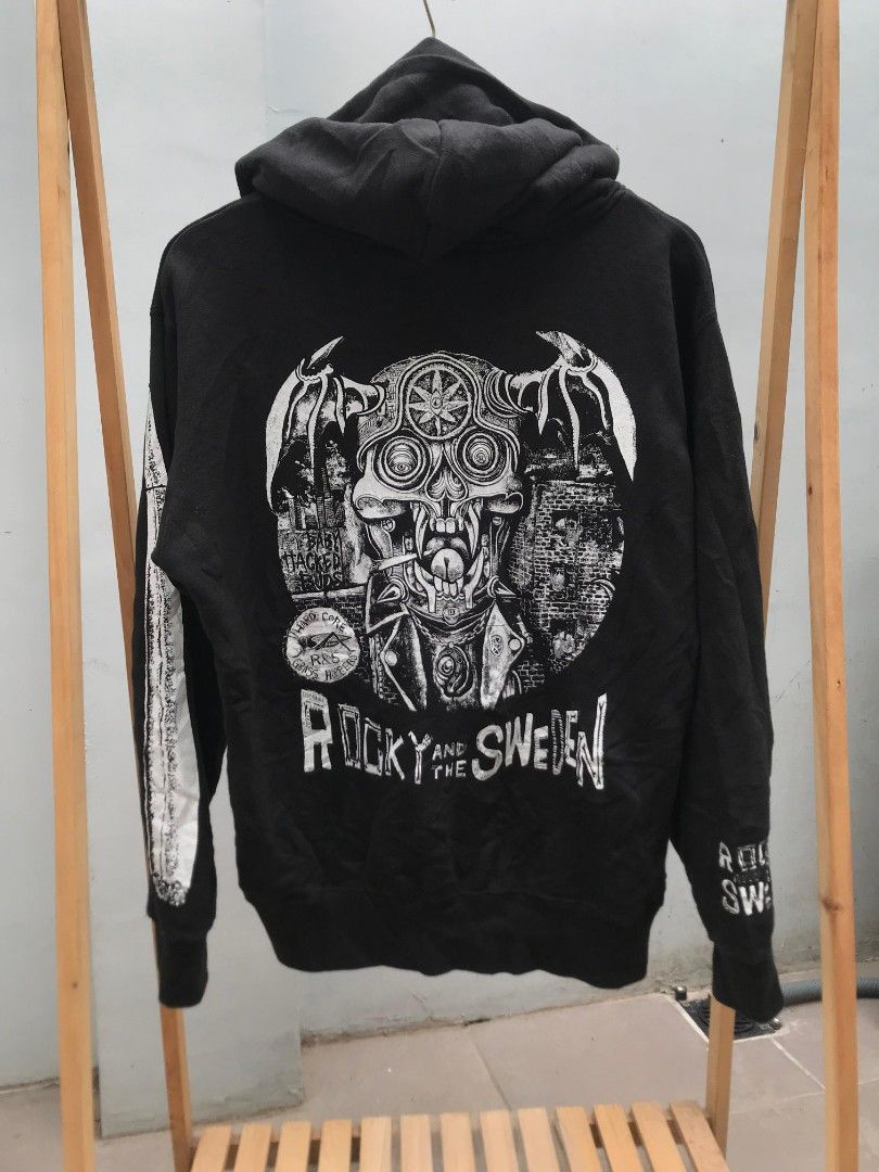 Rocky and the sweden punk hardcore x cross stitch hoodie album city baby attacked by buds ...