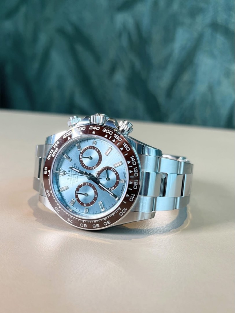 Rolex Daytona 126506A ice blue with diamonds, 名牌, 手錶 - Carousell