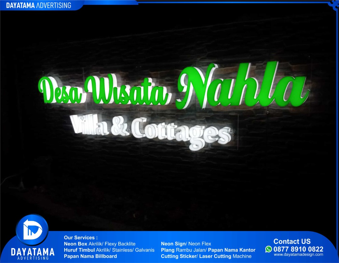 Signage Huruf Timbul Desa Wisata/ Papan Nama Villa/ Huruf Timbul ...