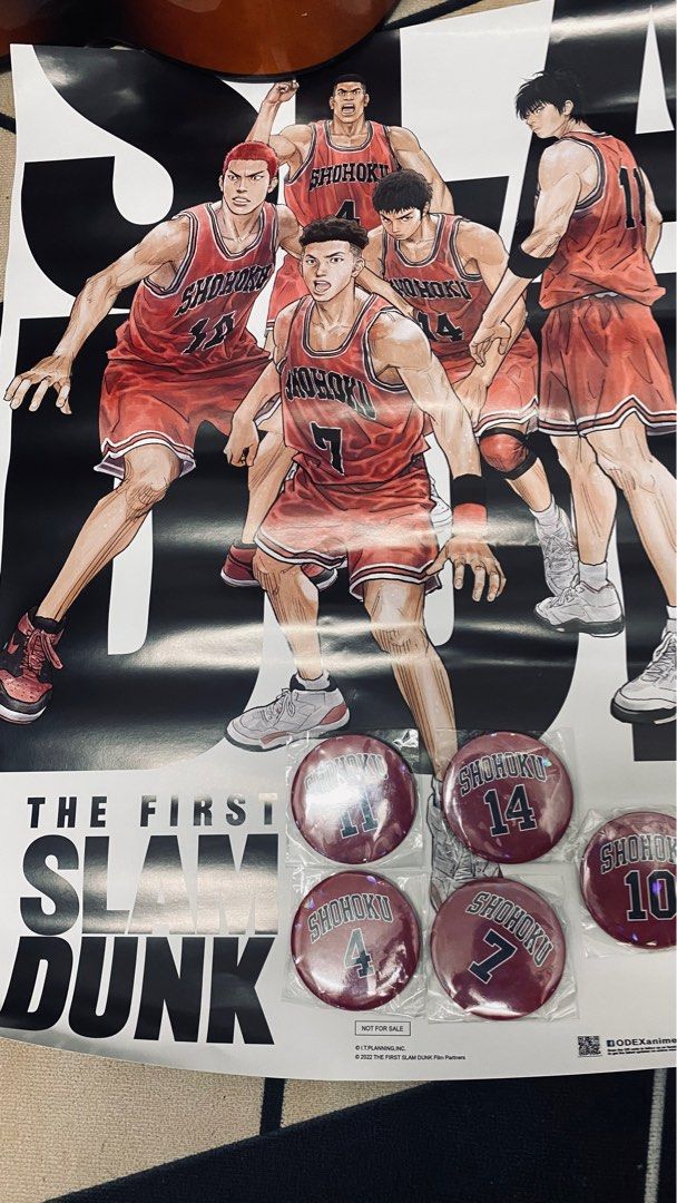 Slam dunk merch Poster , button badge complete, Hobbies & Toys, Toys ...