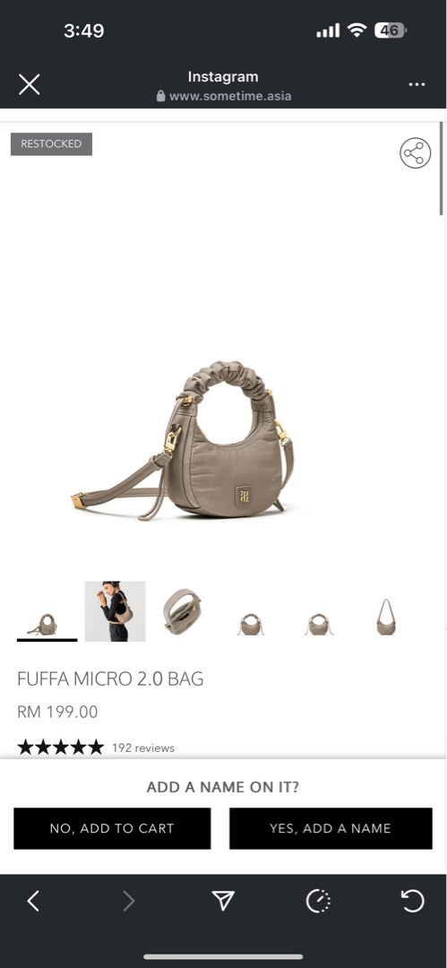 SOMETIMES MICRO FUFFA MINI 2.0 (TEH TARIK), Women's Fashion, Bags ...