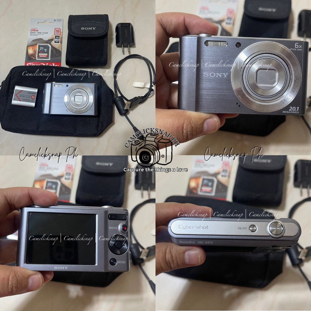 Sony cybershot dsc W810 digicam silver 20megapixels 6x zoom ...
