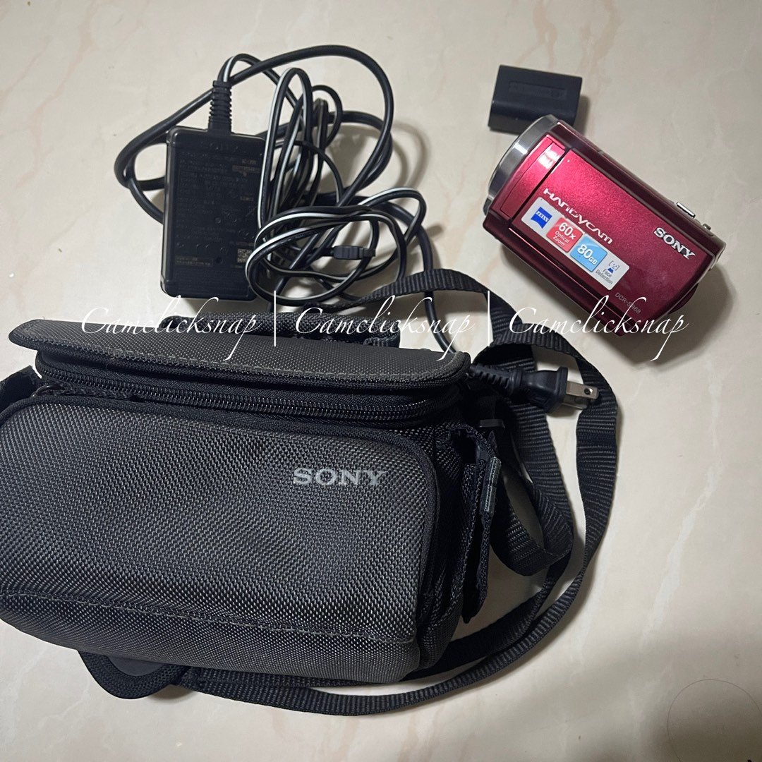 Sony handycam DCR SR68 Red 80gb hdd 60x optical zoom, Photography ...