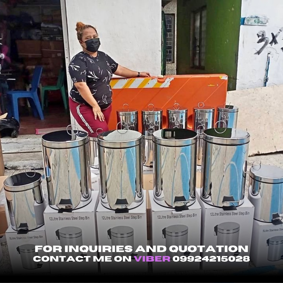 STAINLESS BIN | TRASHBIN | TRASH BIN | BASURAHAN, Furniture & Home ...