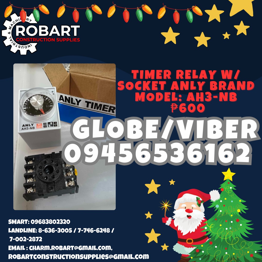 Timer relay w/ socket Anly AH3-NB, Commercial & Industrial, Industrial ...