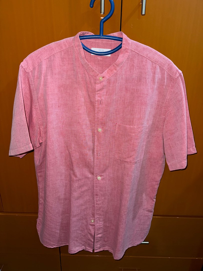 Uniqlo Chinese Collar Polo Linen, Men's Fashion, Tops & Sets, Tshirts ...
