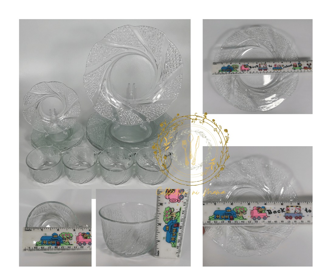 Vintage Clear Dinnerware Starter Set, Furniture & Home Living ...