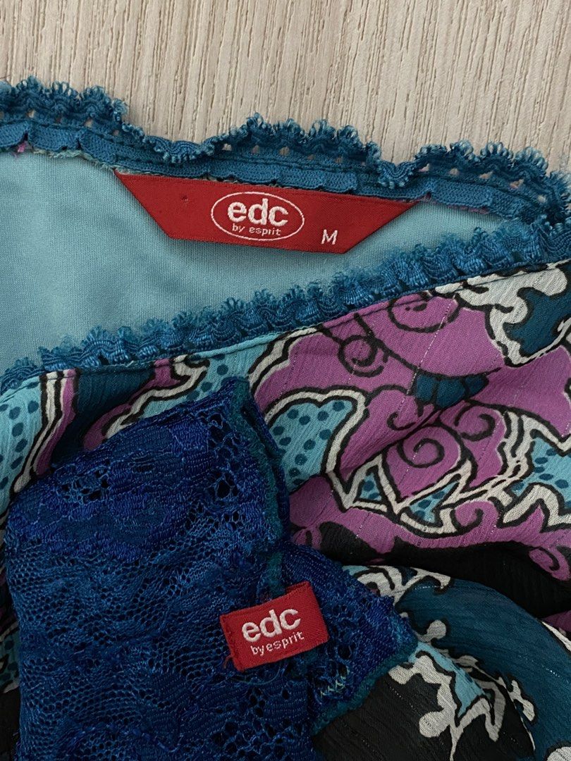 Vintage edc by Espirit y2k 90s early 2000s art unique top paisley boho gypsy earthgirl whimsical ...