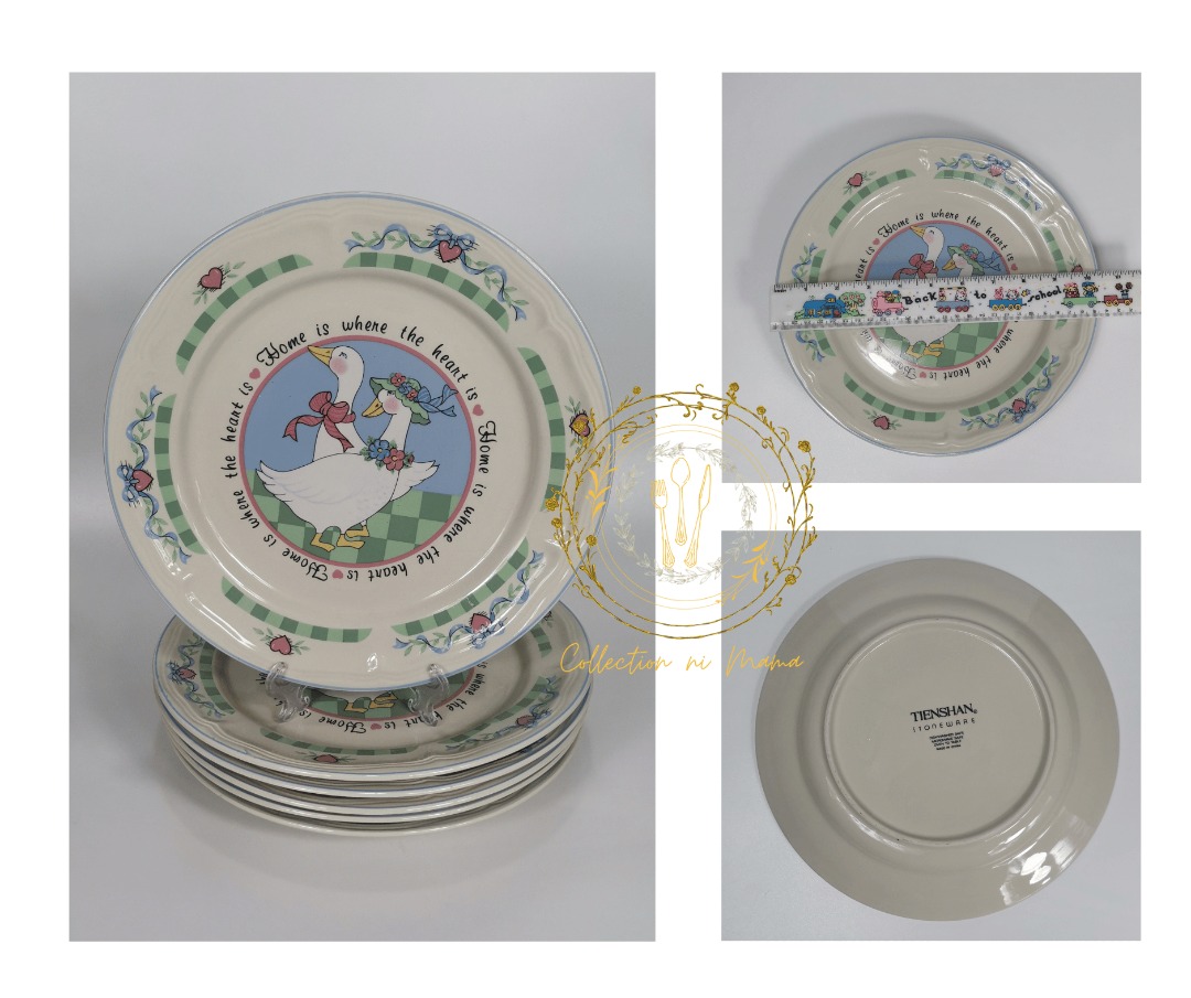 Vintage Mother Goose Plate Set, Furniture & Home Living, Kitchenware ...
