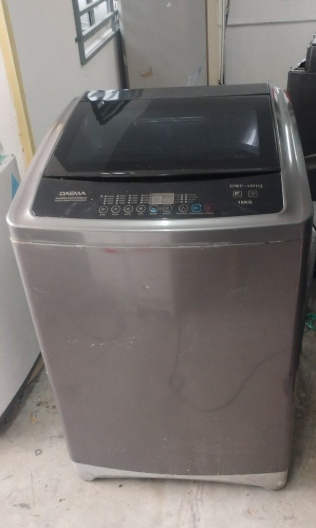 washing machine Daewoo 18kg, TV & Home Appliances, Washing Machines and ...