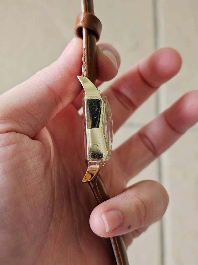 [WITH BOX] 1950s Hamilton Adrian art deco tank vintage watch ultra rare ...