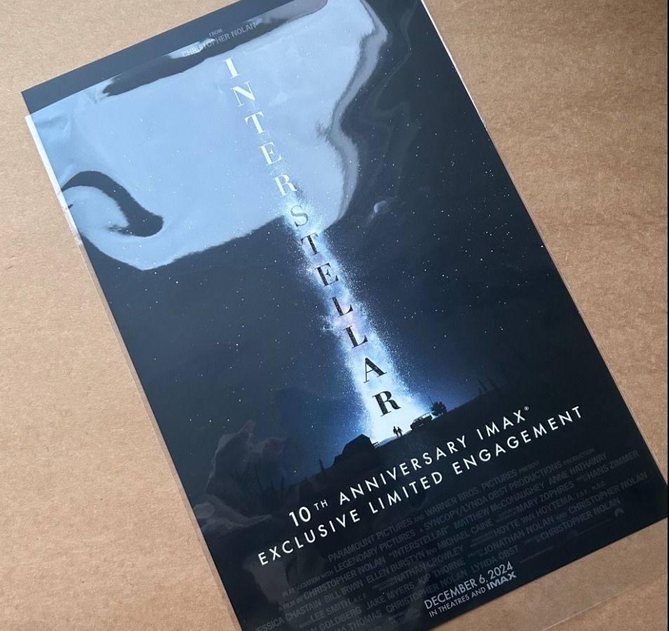 "威秀"版 星際效應 Interstellar IMAX 重映「10週年特製海報」, 預購在旋轉拍賣