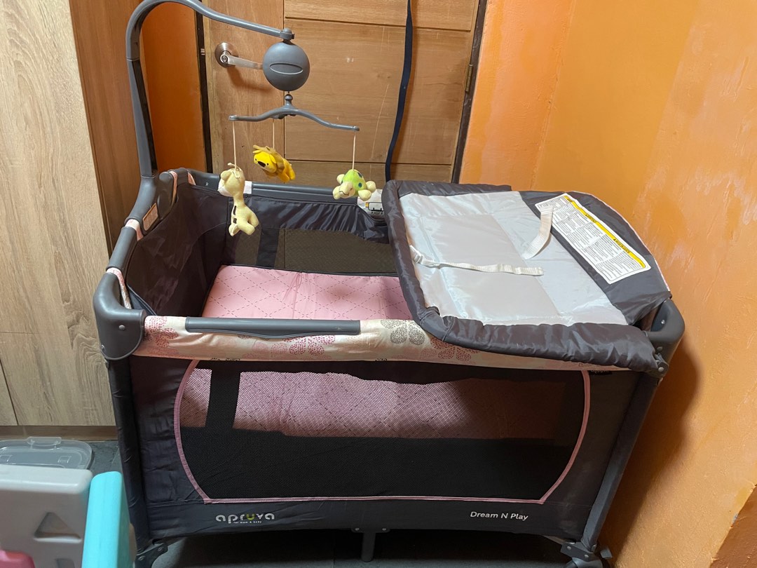 Apruva Crib (PINK), Babies & Kids, Baby Nursery & Kids Furniture, Cots ...