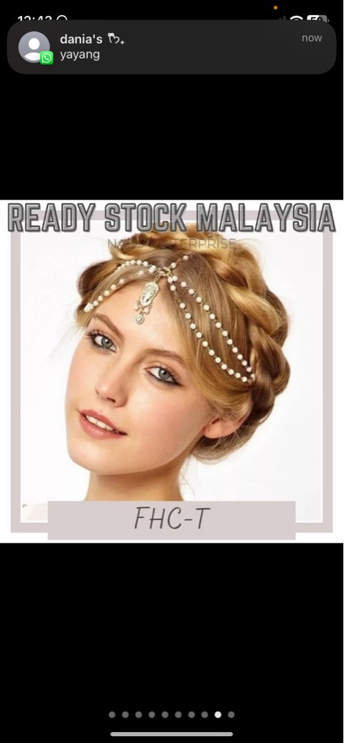 ARABIC FOREHEAD CHAIN, Women's Fashion, Jewelry & Organisers, Body ...