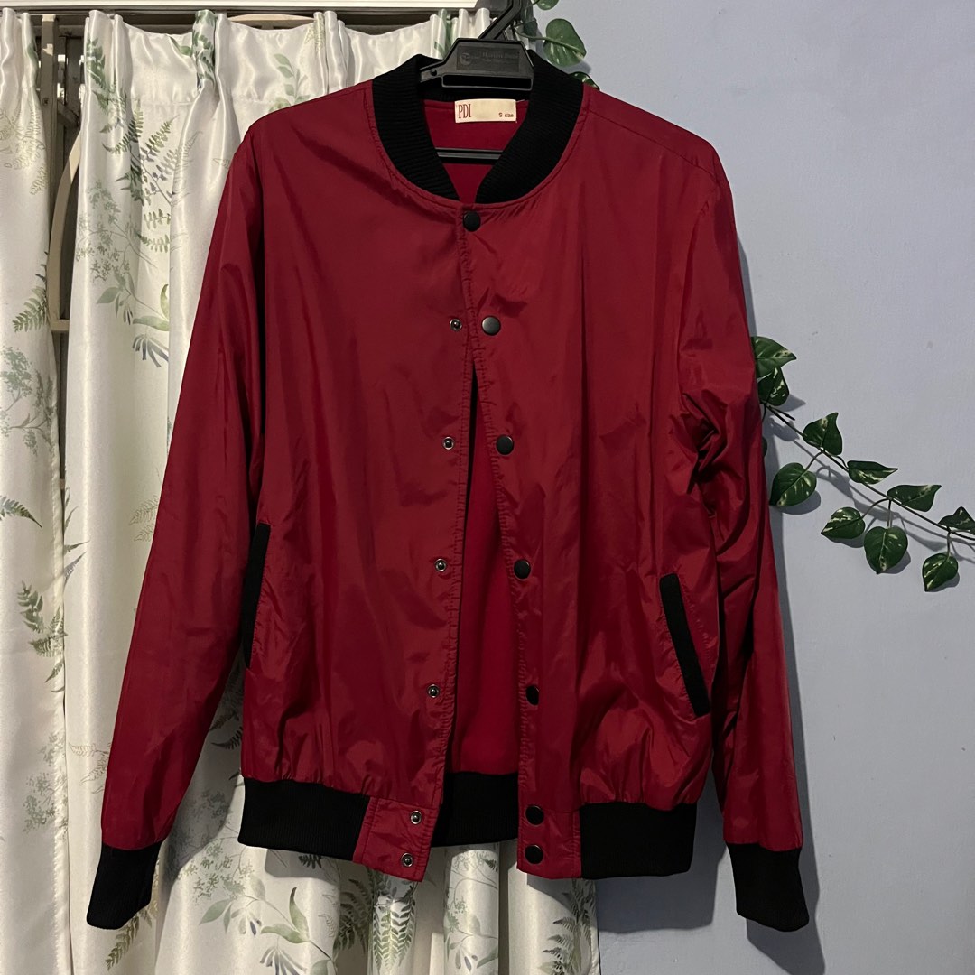 Bomber Jacket Red Merah, Men's Fashion, Coats, Jackets and Outerwear on ...