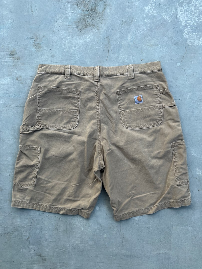 Carhartt Cream Carpenter Jorts, Men's Fashion, Bottoms, Shorts on Carousell